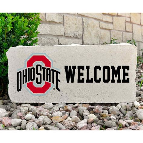 Ohio State Buckeyes Decorative Stone Welcome Large