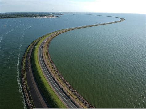 A Partial View Of The 30km Long Houtribdijk Dam In The Netherlands Scrolller