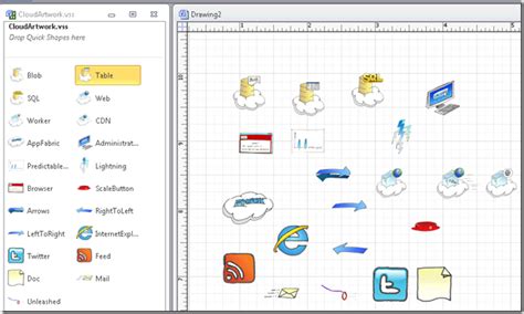 Stencil Visio Internet Cloud