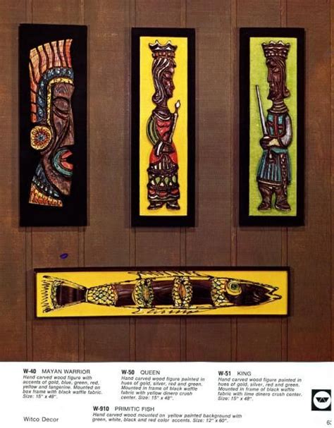 1968 Witco Catalogue Midcentury Wall Art Stone Wall Design Tiki Bar Decor