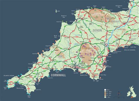 Map Of The Viewpoint Locations In Adam Burtons Photographing Cornwall