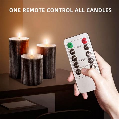 Set Van 3 Zwarte Led Kaarsen Met Afstandsbediening En Timer