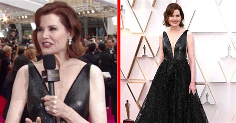 64 Year Old Geena Davis Rocks The Oscars In Stunning Plunging Gown
