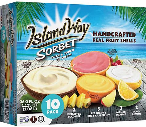 Handcrafted Assorted Fruit Sorbet Frozen 10 Ct