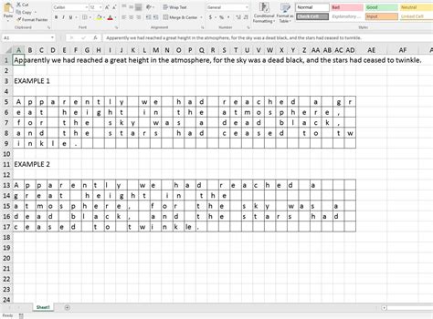 Formula For Distributing Extracted Characters Into Letter Boxes 30 Columns 5 Rows Boxes With