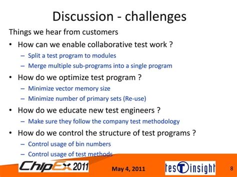 Track G Semiconductor Test Program Testinsight Ppt