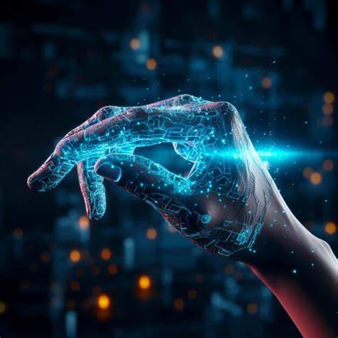 Premium Ai Image Ai Robot Hand Pointing Cloud Computing Technology Internet Storage Network