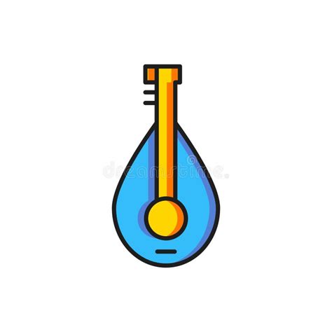 Color Icono De Mandol Instrumento Musical Tradicional Aislado En Fondo