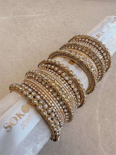 Muskaan Small Bangle Set Clear Bangle Set Indian Wedding Jewelry