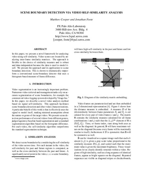 pdf scene boundary detection via video self similarity analysis