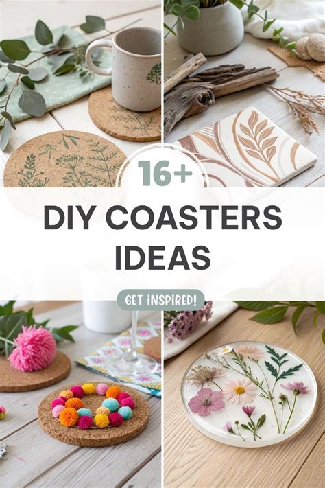 16 Creative Diy Coaster Ideas For Your Home Homemade Coasters Diy Coasters Wooden Coasters Diy