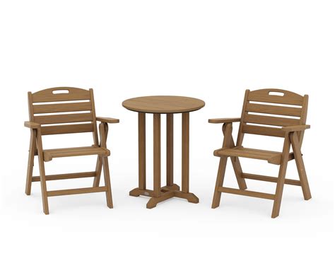 Polywood Nautical Pws1307 1 Ntl Nautical Folding Lowback Chair 3 Piece