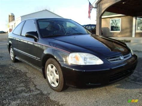 1999 Flamenco Black Pearl Honda Civic Ex Coupe 22353100 Photo 2