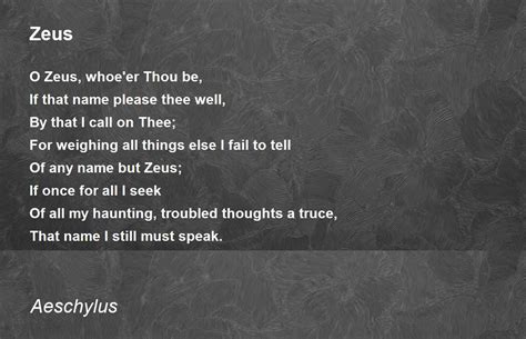 A Poem About Zeus At Neal Marquez Blog