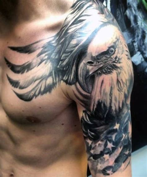 A Man With An Eagle Tattoo On His Arm