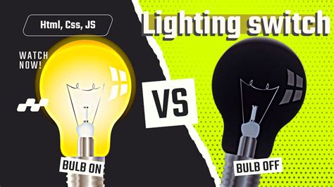 How To Create A Bulb Switch With Html Css And Javascript Easy Web