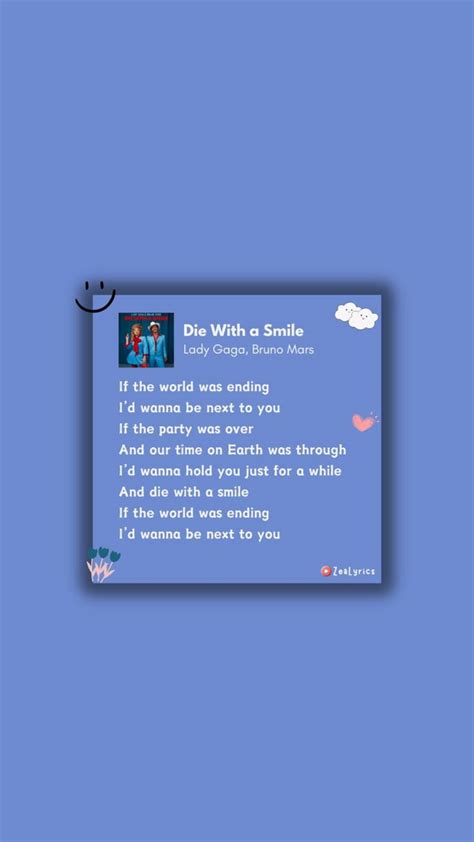 Die With A Smile Lady Gaga Bruno Mars Di 2025 Lirik Lagu Lagu Lirik