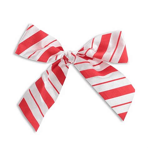 5 25 Red Candy Stripe Bow Satin And Fabric Bows