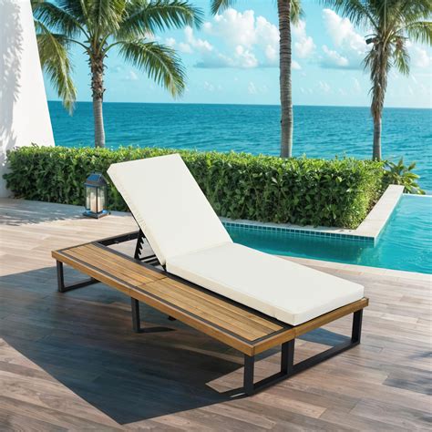 Latitude Run® Outdoor Chaise Lounge Chair With 5 Position Adjustable