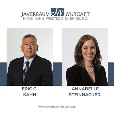 Eric Kahn And Annabelle Steinhacker Successful At New Jersey Supreme Court Javerbaum Wurgaft