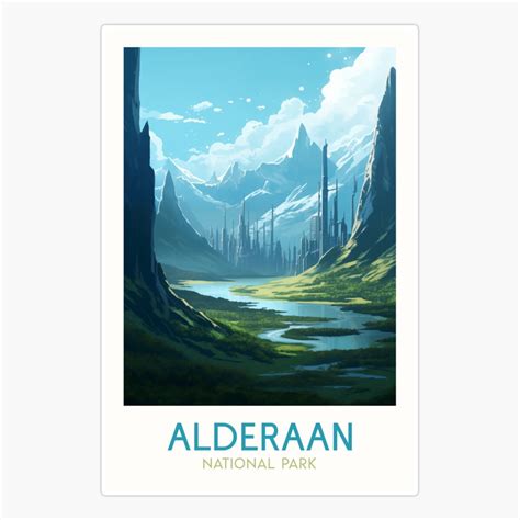 Onim Alderaan National Park Poster Sticker Phone Decal Water Bottle