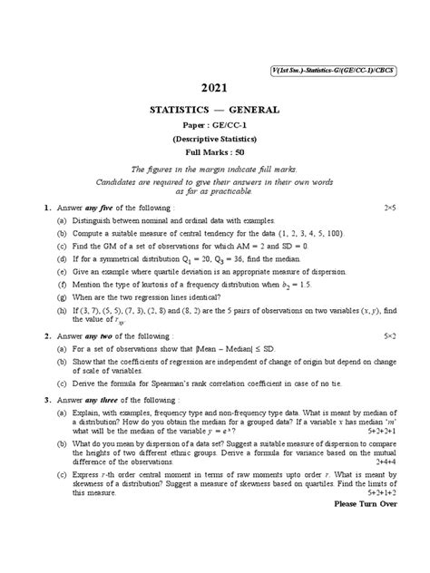 Ge 1 Statistics 2021 Cu Descargar Gratis Pdf Median Linear Regression