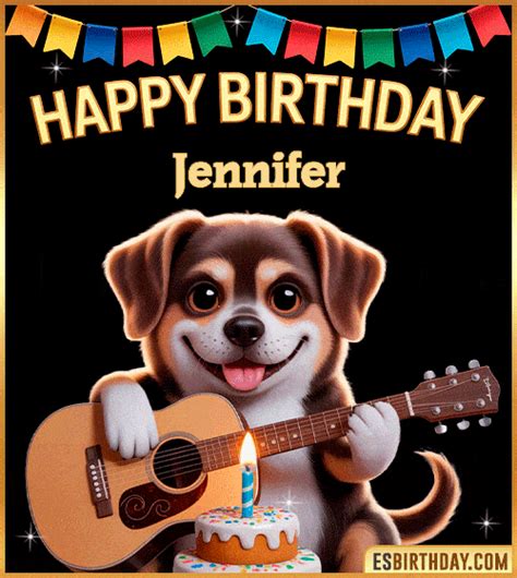 Happy Birthday Jennifer  🎂 Animated Images Wishes And Music 【27 S】