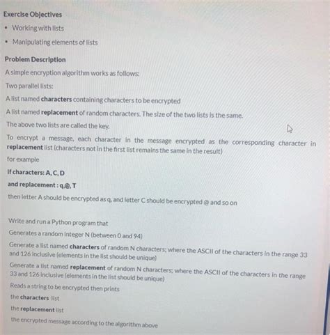 Solved Exercise Objectives • Working With Lists •