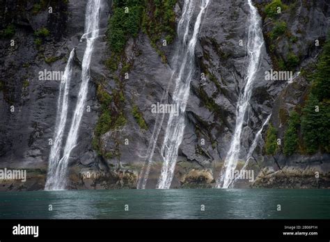 View Of Waterfall At Fords Terror Endicott Arm Tongass National