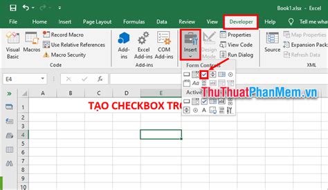 cách tạo checkbox trong excel tạo nút tích trong excel