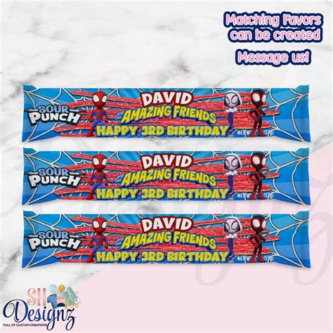 Spidey And His Amazing Friends Birthday Party Candy Spidey Theme