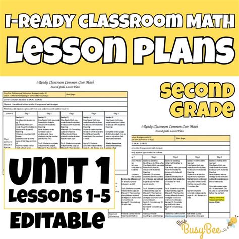 I Ready Classroom Math Common Core 2nd Grade Lesson Plans Unit 1