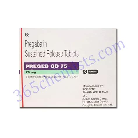Pregeb Od 75 Tablet Pregabalin 75mg 365chemists
