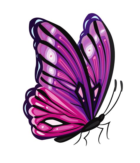 Light Purple Butterfly Clip Art