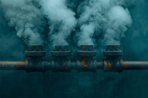 Premium Photo Group Of Pipes Releasing Steam