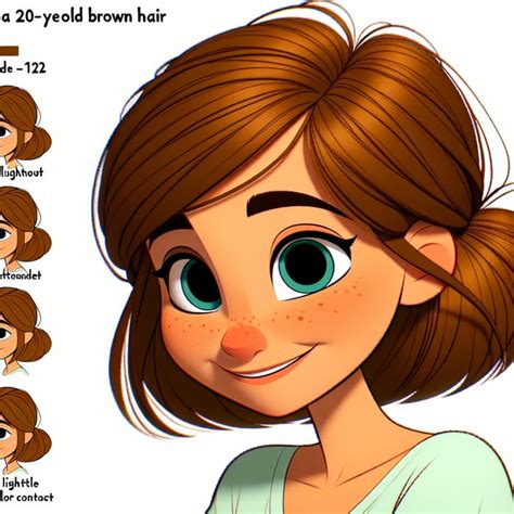 Brown Hair Cartoon Girl 8924 Light Brown Hair Clip Art High Res