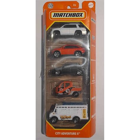 Matchbox Pack De 5 Mbx City Adventure Ii Shopee Brasil