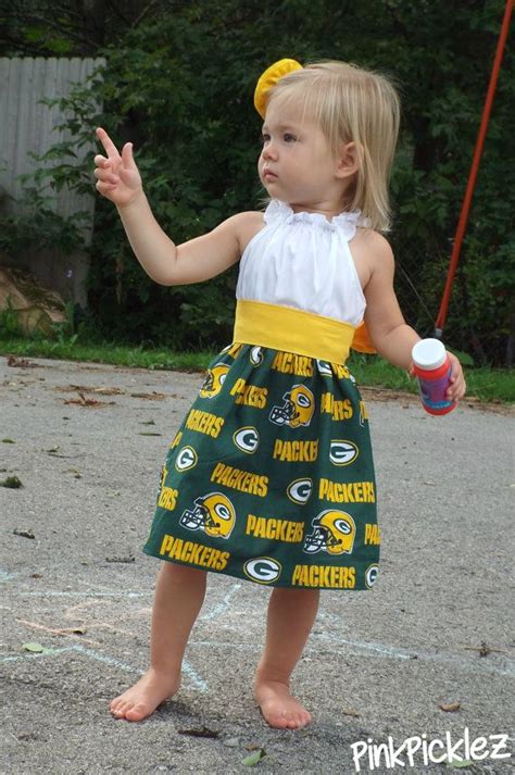 Green Bay Packers Flutter Sleeve Peasant Dress With By Pinkpicklez