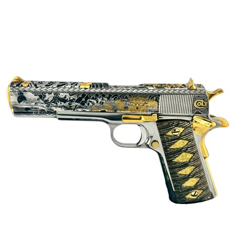 Samurai Colt 1911 With Custom Samurai Sword Grips Dandg Customs