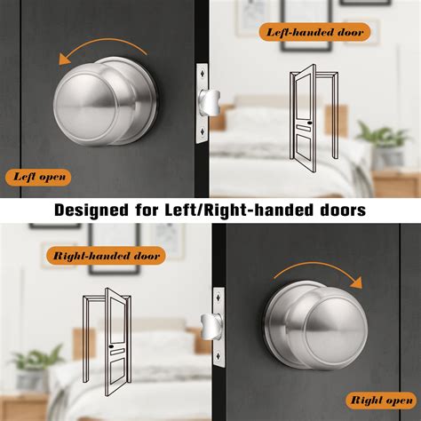 Brushed Nickel Door Knob Passage Door Knobs For Closet