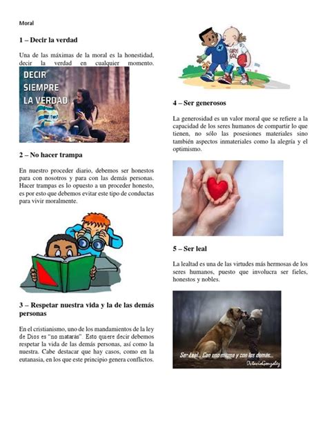 5 Ejemplos De Moral Y Etica Docx Moralidad Estereotipos