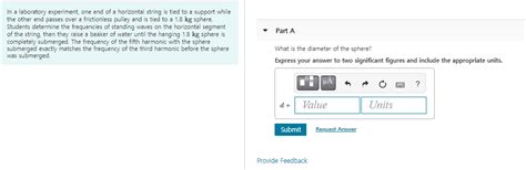 solved part a in a laboratory experiment one end of a