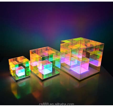 Design Acrylic Infinity Cube Led Color Usb Desk Lamps Led Rgb Atmosphere Table Lamps Modern