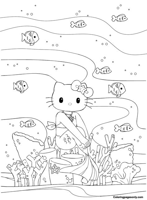 20 Hello Kitty Mermaid Coloring Pages Free Printable Pdf And Online