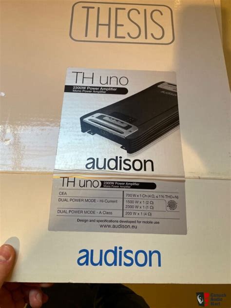 Audison Thesis Uno Amplifier Photo 4144898 Canuck Audio Mart
