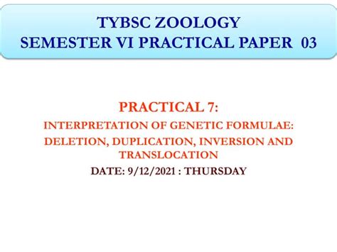 Interpretation Of Genetic Formulae Pptx