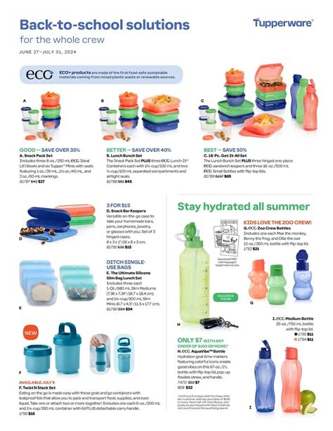 Tupperware Canada — Product Catalog Promotions And Discounts