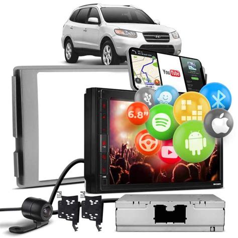 Central Multimídia Hyundai Santa Fé 07 A 13 Pioneer Dmh Zs5280tv Prata