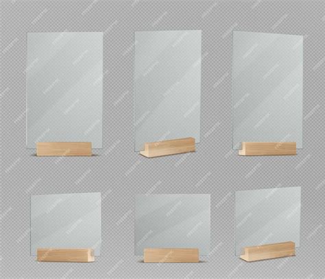 Free Vector Glass Display Holder Table Stand Mockup Vector Plexiglass