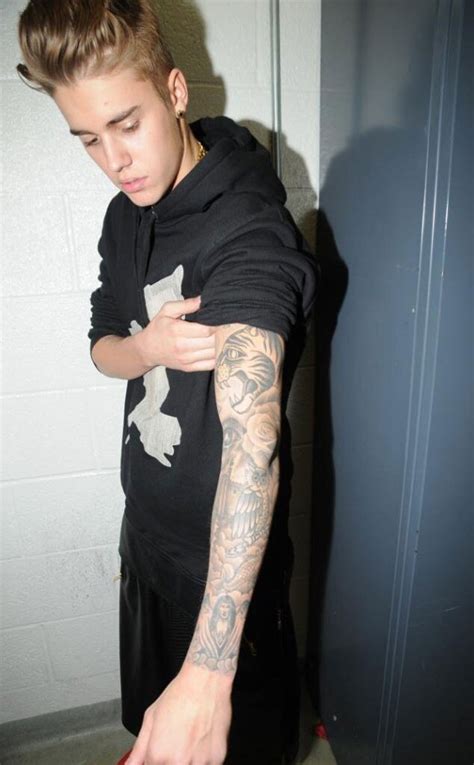 Left Arm Sleeve From Justin Bieber S Many Tattoos E News